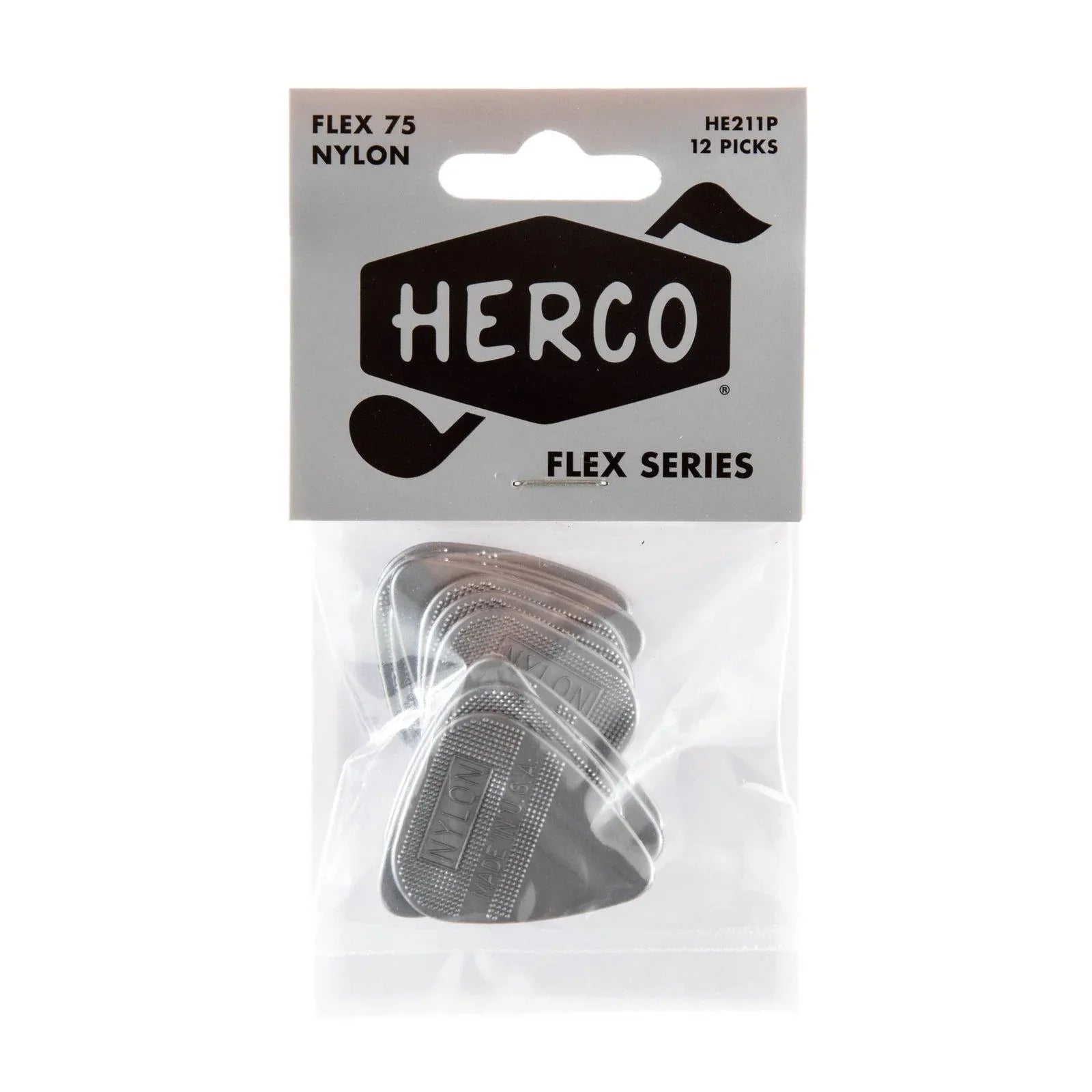 Herco HE211P FLEX 75 PICK HEAVY SILVER – High Voltage Guitars